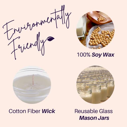 Nika's Home Black Raspberry & Vanilla Soy Candle 12oz Mason Jar Non-Toxic White Soy Candle-Hand Poured Handmade, Long Burning 50-60 Hours Highly Scented All Natural, Clean Burning Gift Décor