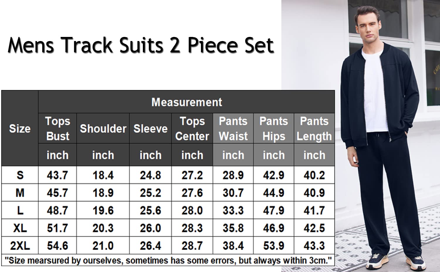 COOFANDY Mens Track Suits 2 Piece Set Long Sleeve Running Gym Sweat Suits