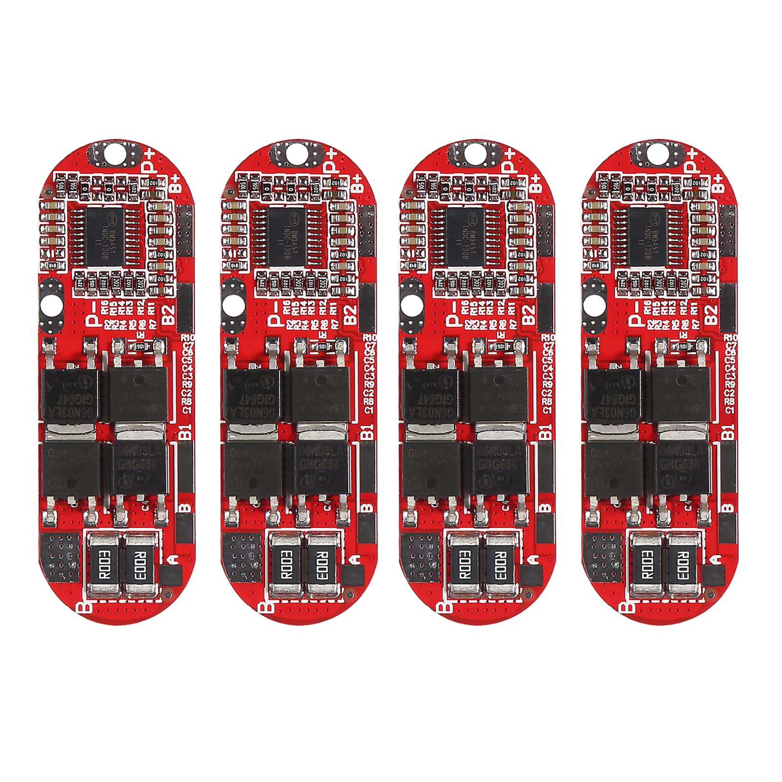 Diann 4pcs 5S BMS 25A 21V 18650 Li-ion Lithium Battery Protection Circuit Charging Board Module PCM Polymer Lipo Cell PCB
