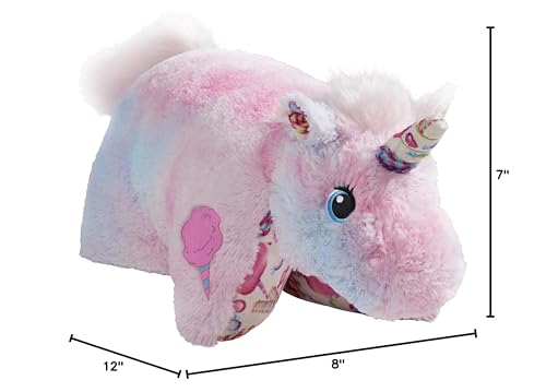 Pillow Pets 18” Sweet Scented Cotton Candy Unicorn Stuffed Animal Plush Toy, Pink