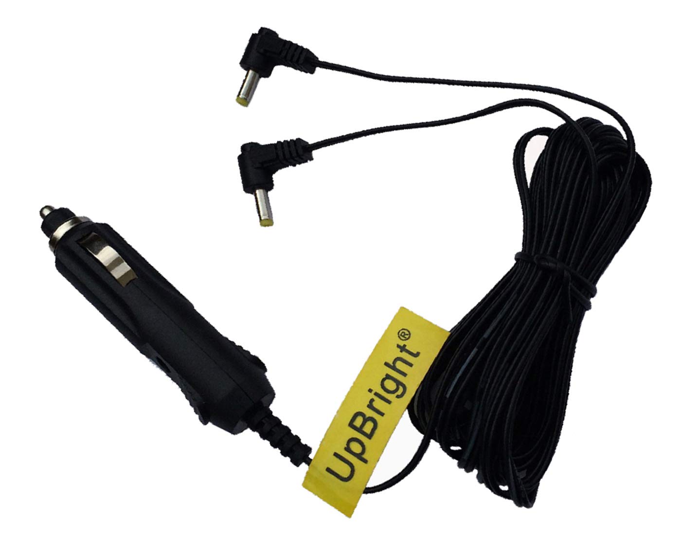 UpBright 9V -12V Car DC Adapter 2 Output Plug Tips Compatible with Insignia NS-P10DVD NS-P10DVD11 NS-P10DVD18 NS-DD10PDVD19 NSP10DVD11 NSP10DVD18 Dynex IS-PD7BL IS-PDVD10 ISPD7BL DVD Player Auto Power