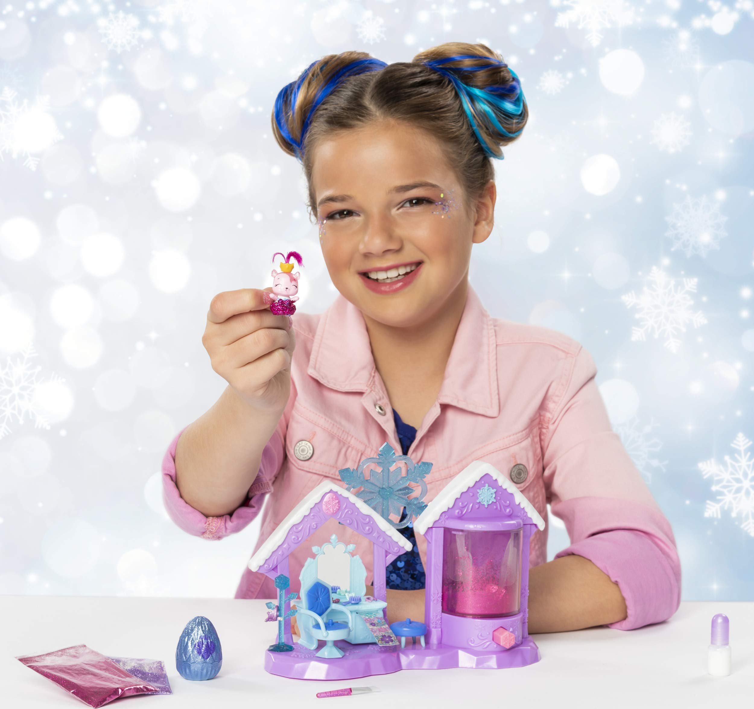 Hatchimals CollEGGtibles, Glitter Salon Playset with 2 Exclusive, for Kids Aged 5 and Up