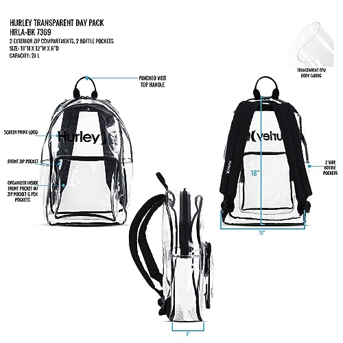Hurley One and Only Clear Backpack, Aurora Green, O/S