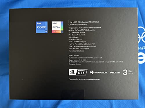 Intel NUC 12 Enthusiast NUC12SNKi7 Mini PC Core i7-12700H | 14 Cores/20 Threads | ARC A770 Graphics, Connectivity 6 USB-A, 2 USB-C, 1 HDMI, 2 Display Ports(Barebone)