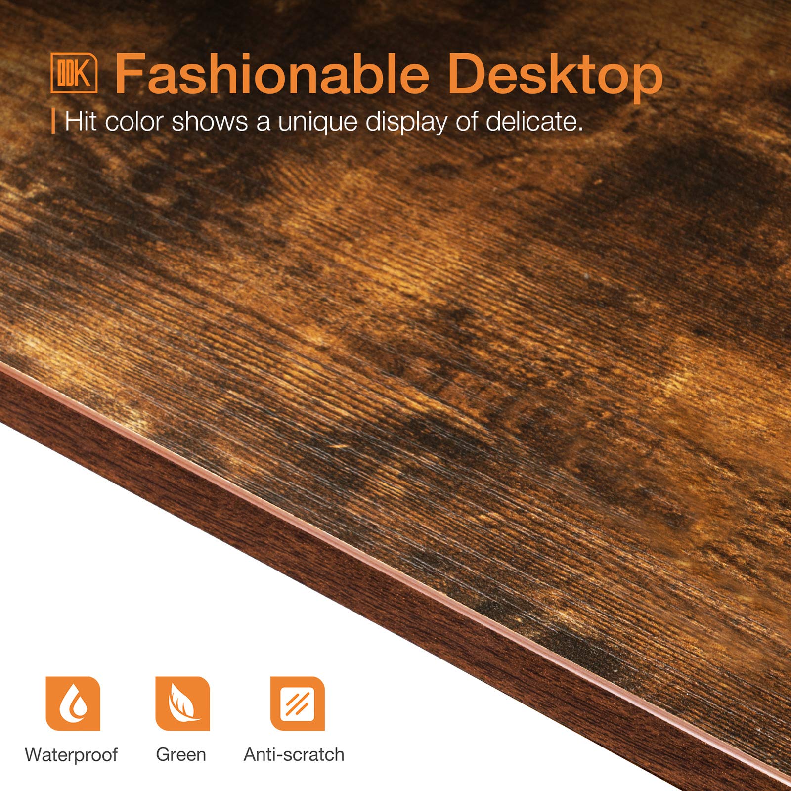 Casaottima ODK Computer Desk 47 inch, Home Office Desk with Modern Simple Style, Sturdy Writing Desk, Vintage