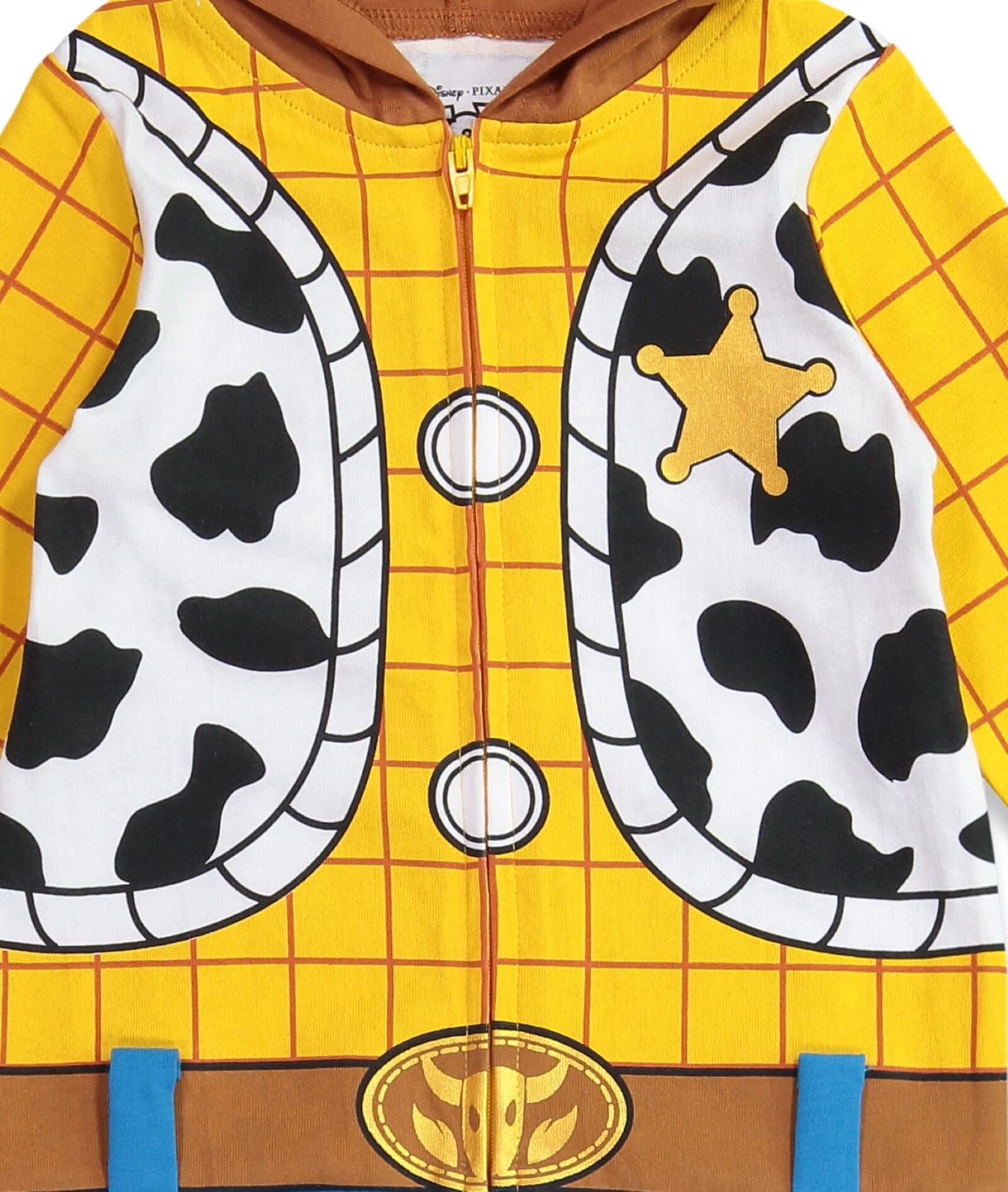 Pixar Toy Story Woody Toddler Boys Zip Up Coverall Blue/Yellow 2T