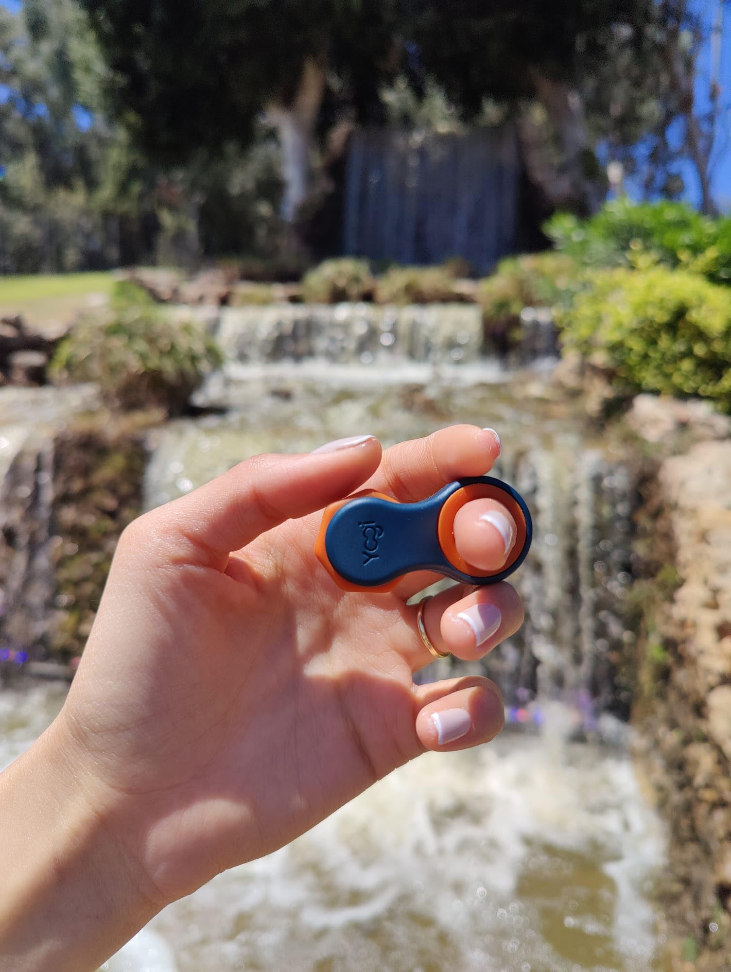 Yogi Fidget Toy - Patented Fidget Spinner Design, Desk Toy for Office, Anxiety Relief, ADHD Toy, Autism, Quiet Fidget Toys for Adults & Kids, Five Ring Sizes, Easy to Use Sensory Toy - Supernova