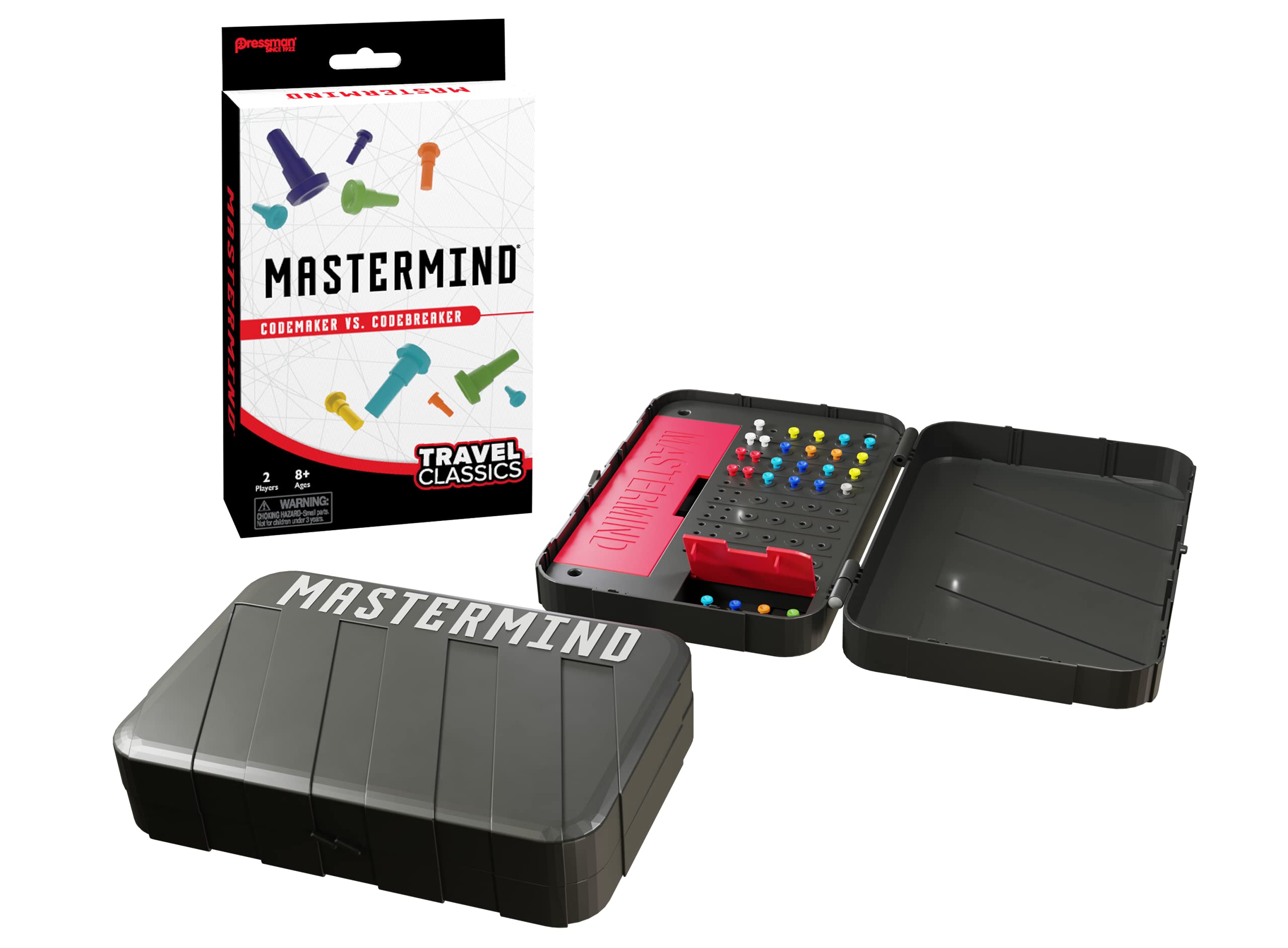 Travel Classics: Mastermind - The Strategy Game of Codemaker vs. Codebreaker in A Compact Travel Case by Pressman
