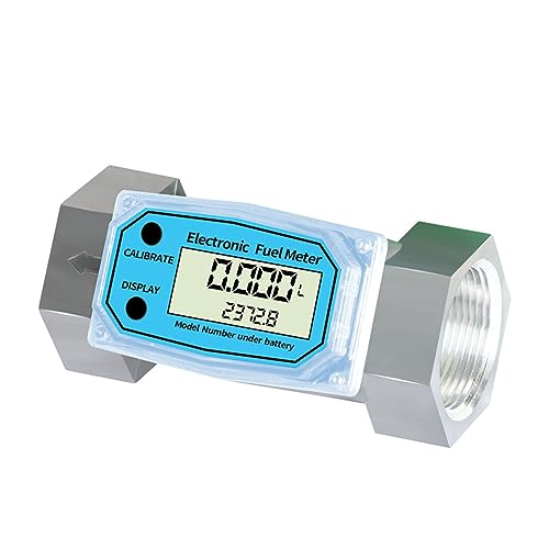 Flow Control Meter 1 Inch Flow Meters Flowmeter, Gauge PCB Electronic Flow Indicator Sensor for Gasoline Methanol Kerosene Water Used in Petroleum,Food, Etc.