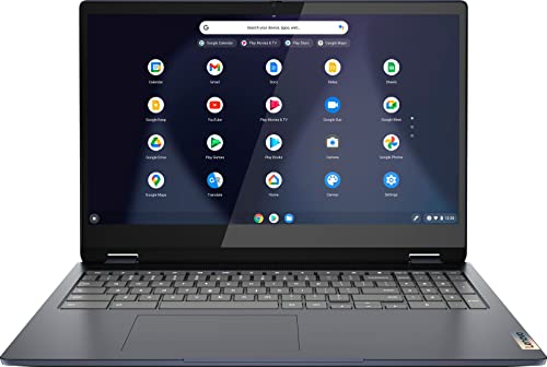 Lenovo Flagship Flex 2 in 1 Chromebook 15.6Inches FHD Touchscreen Business Student Laptop Intel Celeron N4500 Processor 4GB RAM 64GB eMMC Google Classroom Zoom Ready WiFi 6 Webcam Chrome OS Blue