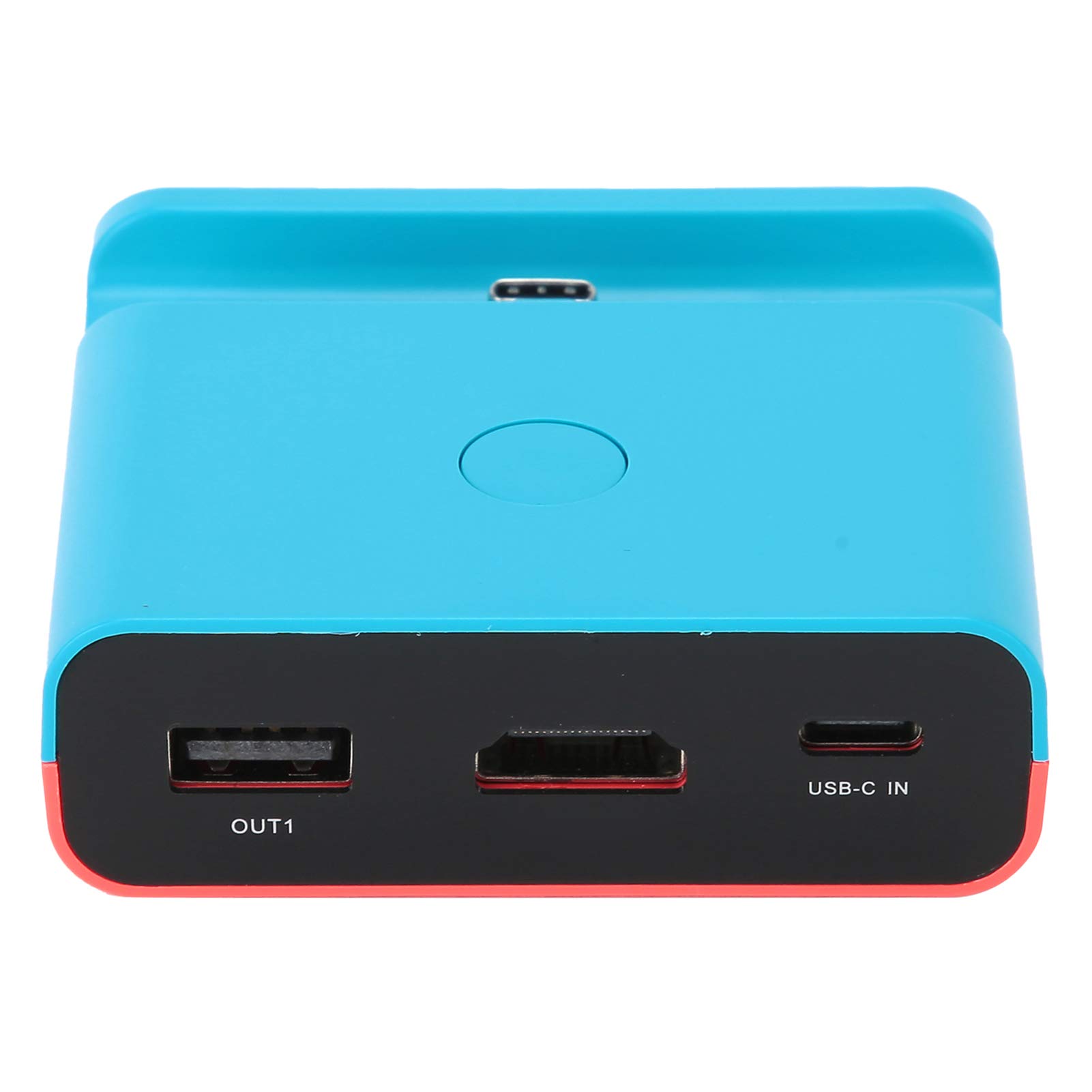 Mxzzand Type-C Charging Dock Stand HDMI Video Converter XDL-NS06 for Switch/Lite(Blue red)