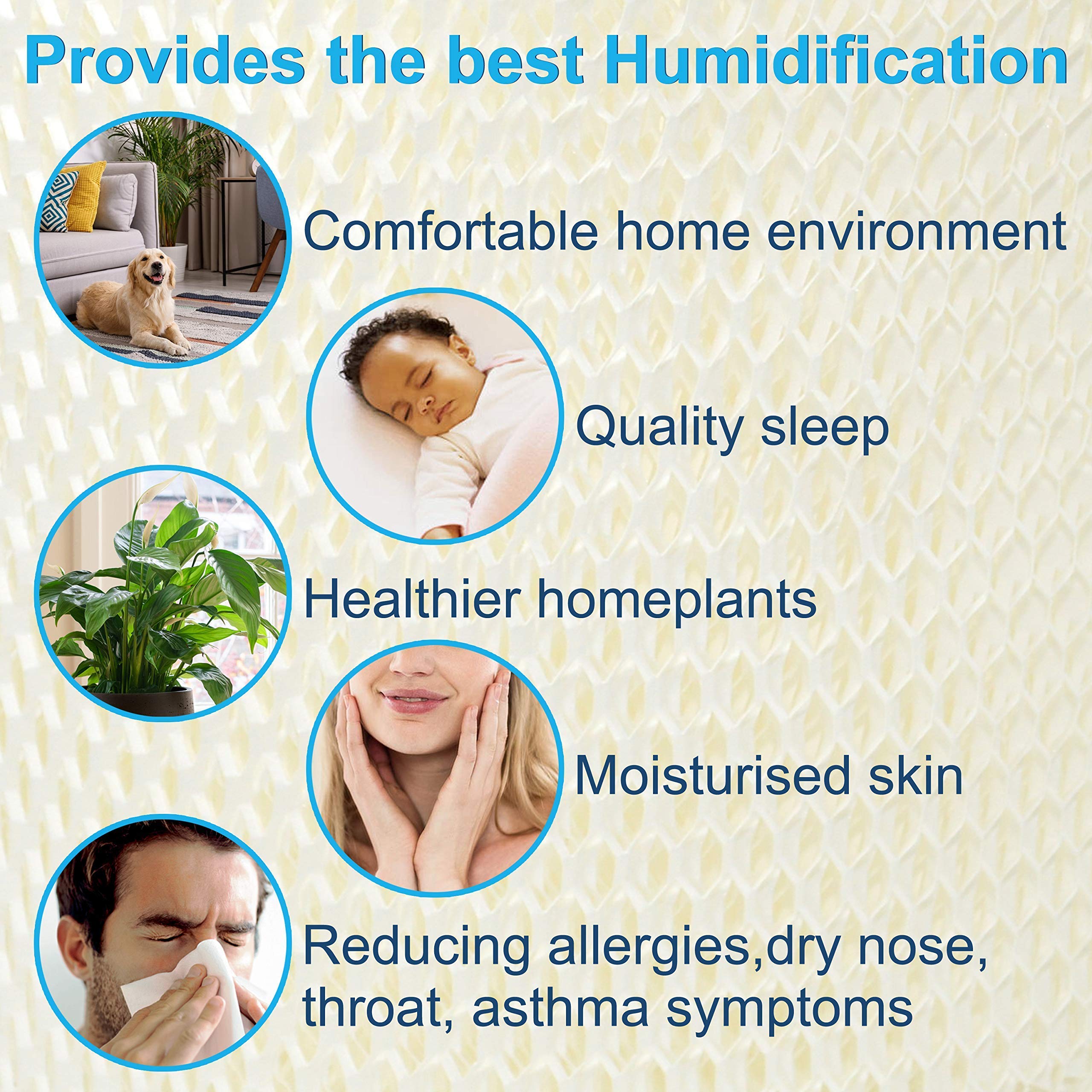 HQRP 2-Pack Humidifier Wick Filter Compatible with Sears Kenmore 14803, 14804, 14103, 14104, 14113, 14114, 14121, 14122 Humidifiers