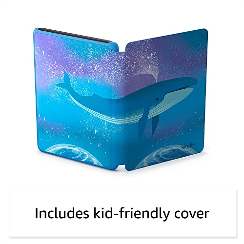 Kindle Kids (2022 release) β Includes access to thousands of books, a cover, and a 2-year worry-free guarantee - Space Whale