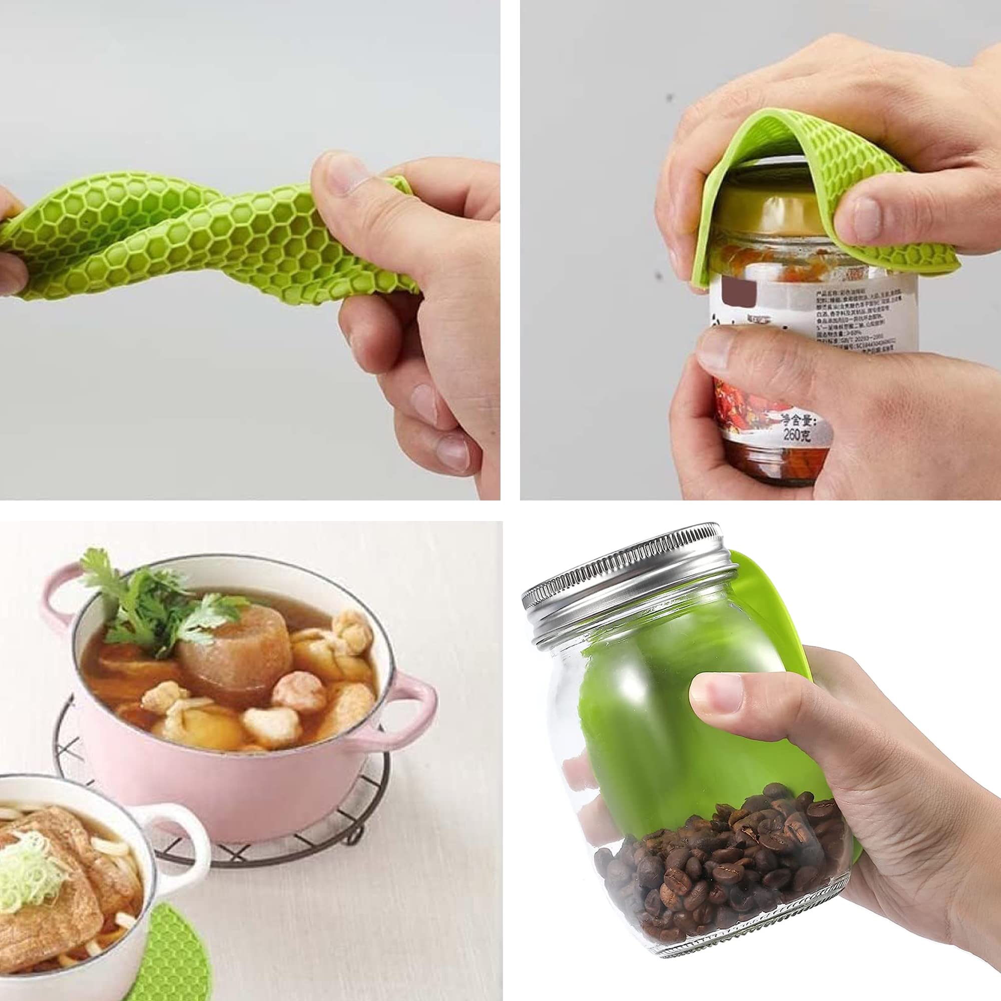 Draduo Jar Opener|Bottle Gripper Opener | Multi Bottle Opener | with Silicone Handle Easy to Use for Weak, Senior, Arthritis Hands.(green and yellow)