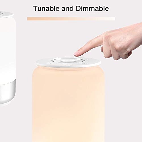 Lepro Smart Table Lamp for Bedroom Bedside Lamp Works with Alexa Google Home, Tunable White & RGB Color Changing Dimmable LED Nightstand Touch Lamp, WiFi APP Phone Control Night Light