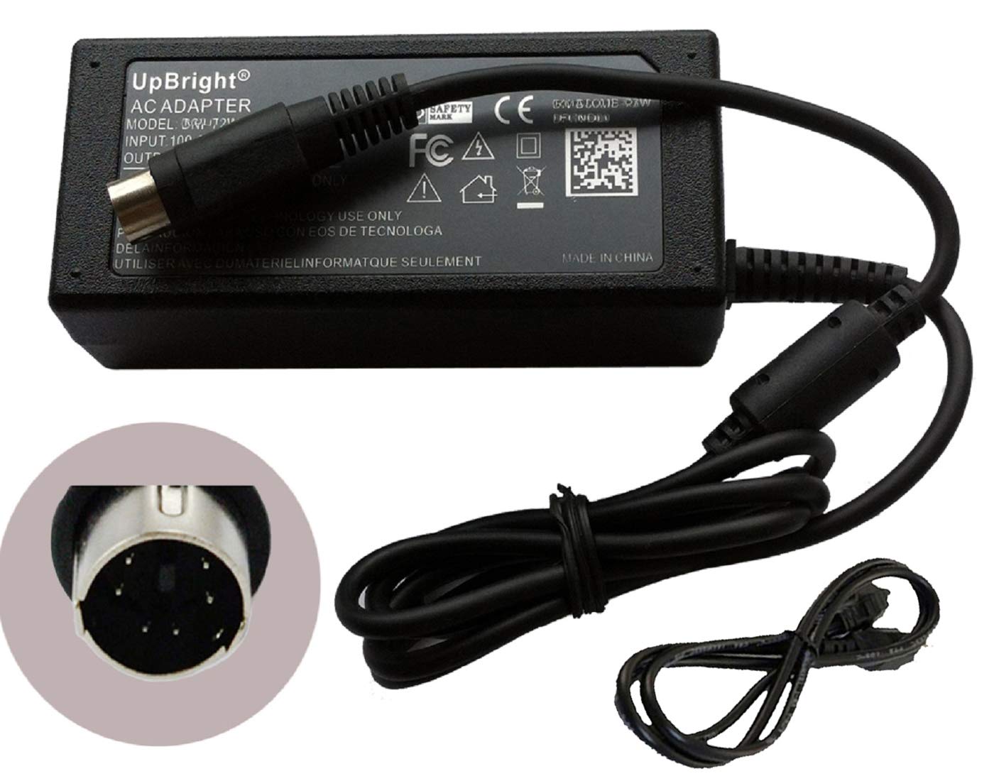 UpBright Mini 6-Pin DIN 5V 12V AC/DC Adapter Compatible with APD Iomega DA-30C03 DA-30C01 30941701 DA30C03 DA30C01 Asian Power Devices Hard Disk Drive HDD HD 5Vdc 12Vdc 12.0V 5.0V 1.5A 2A Supply Cord