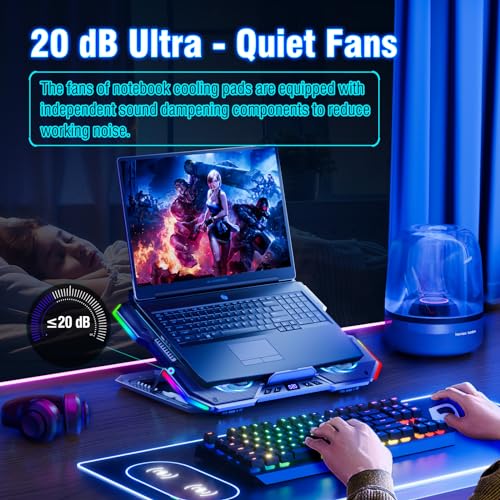Cooling Pad for Gaming Laptop with Thermoelectric Cooler,8 Fans Powerful Laptop Cooler (Thermoelectric Cooler and 8 Fans)