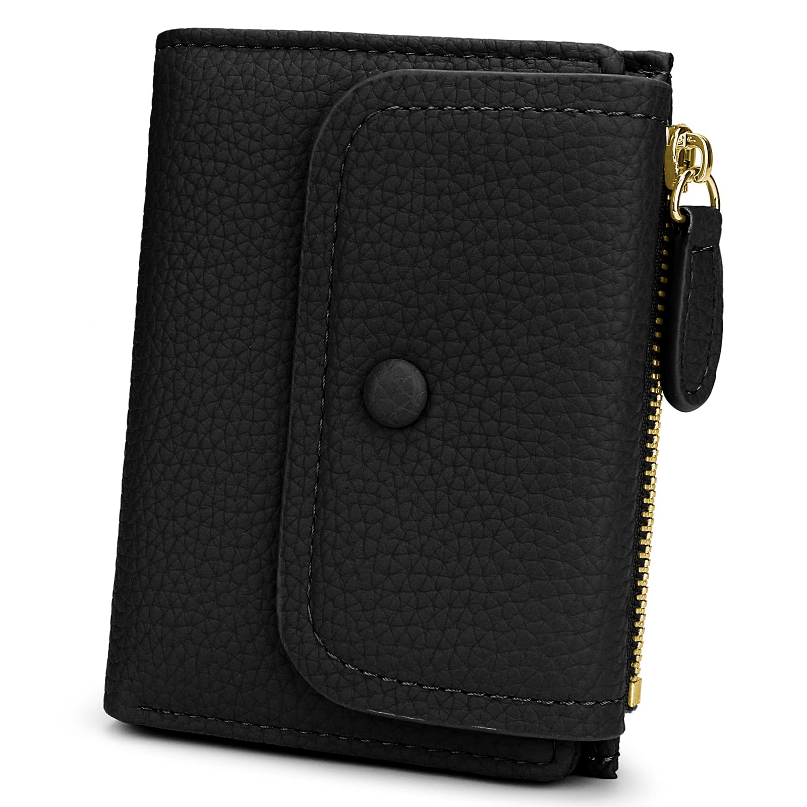 YALUXE Small Wallets for Women Vegan Leather Mini Coin Purse with Coins Zipper Pocket and ID Card Holder