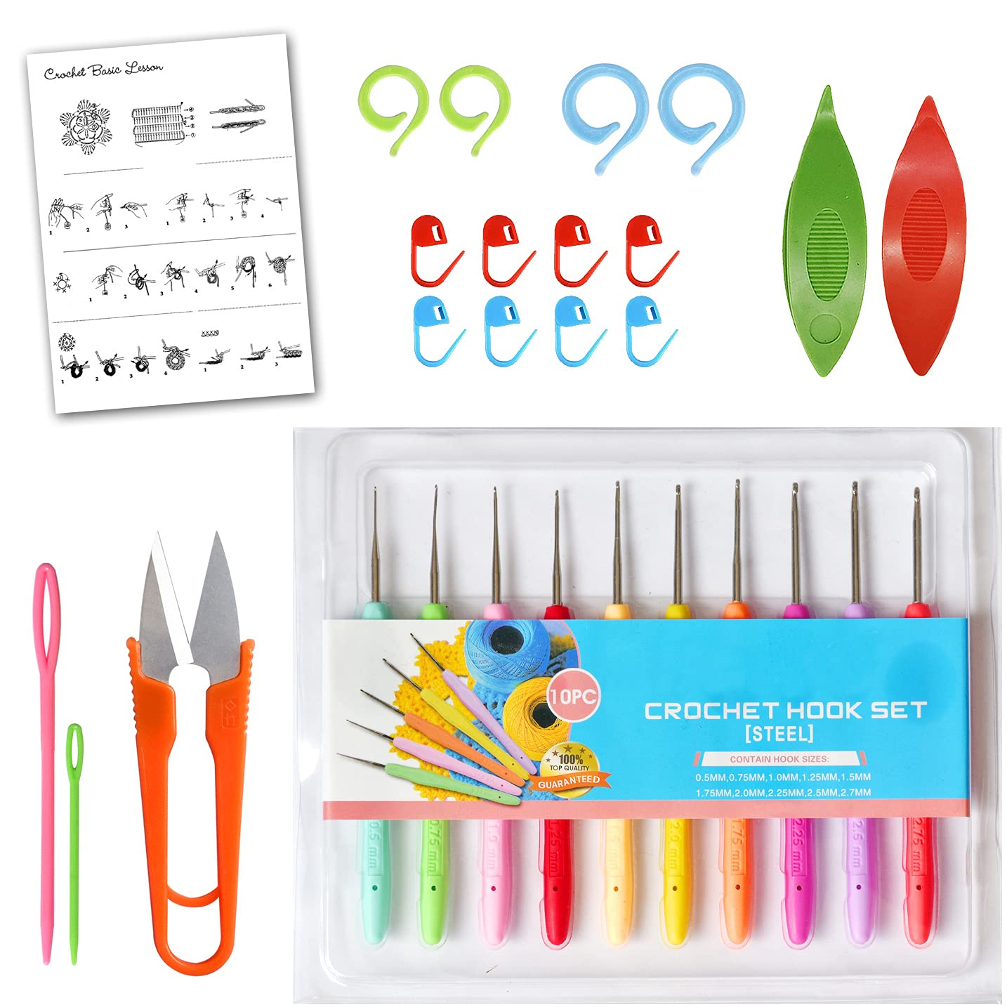 COLORED BIRD 20 Pack Crochet Thread Craft Yarn for Knitting and Crochet Perfect Beginner Kit