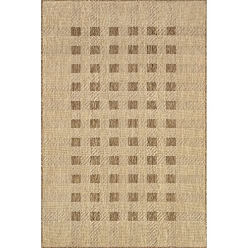 nuLOOM Sandee Casual Plaid Indoor/Outdoor Area Rug, 8' x 10', Beige