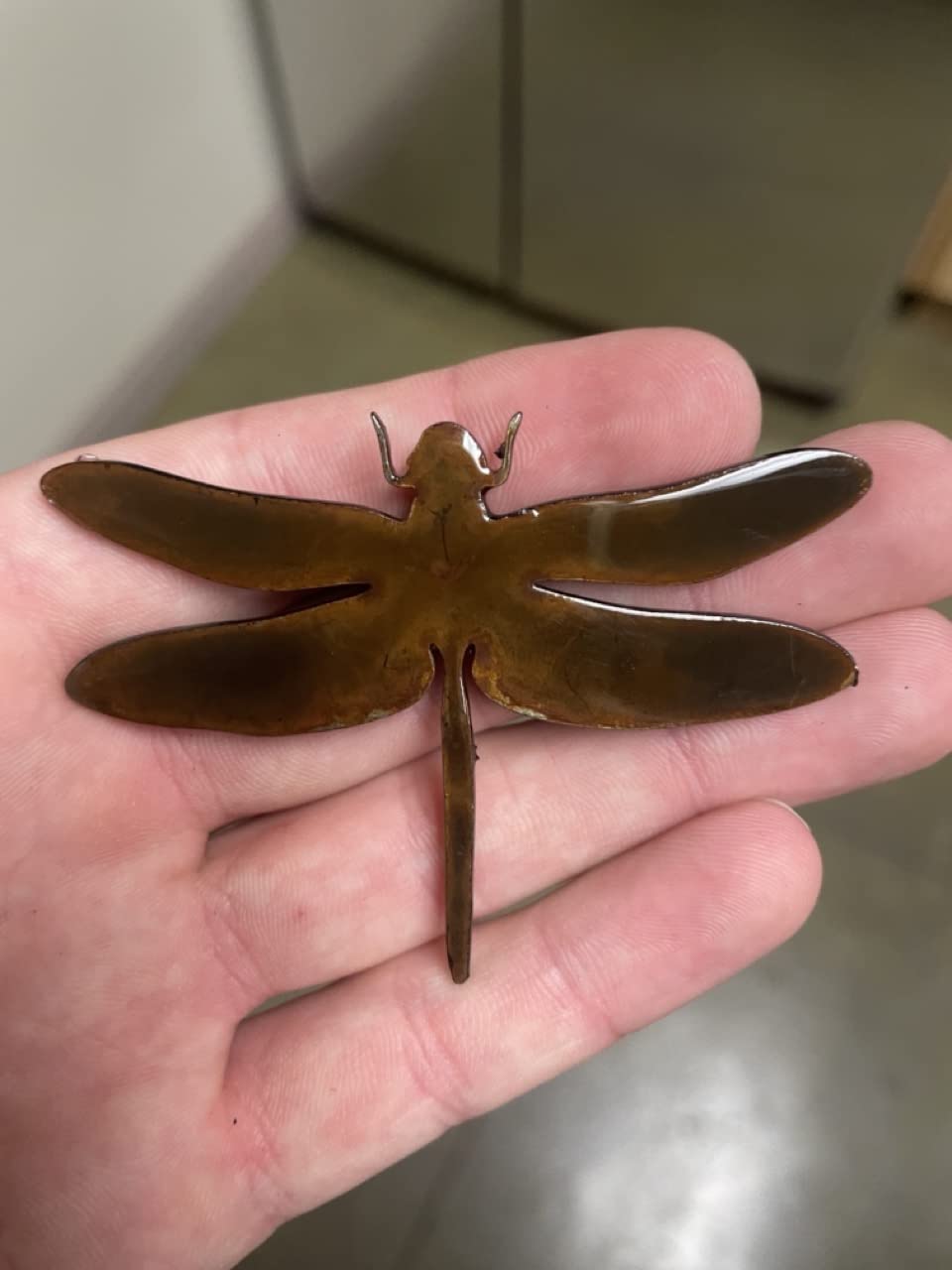 Dragonfly Magnet. Stone Tumbled. Designed and Manufactured in The USA.