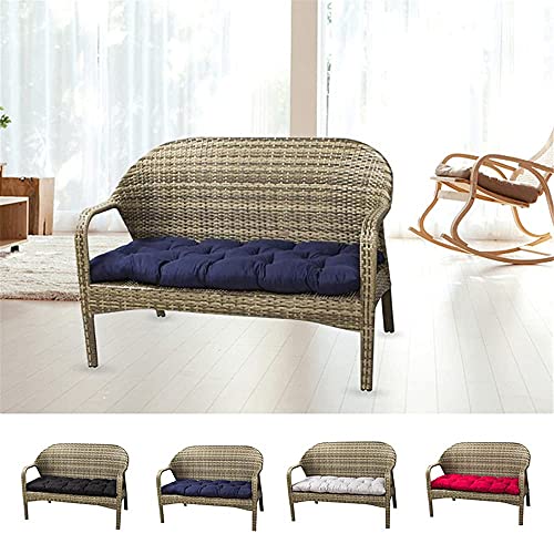 Yddsky Waterproof Indoor/Outdoor Garden Bench Seat Cushions,Thicken Patio Bench Soft Rocking Chairs Pad Lounger Seat for Wicker Loveseat Settee(59 X 19.6 in,Navy)