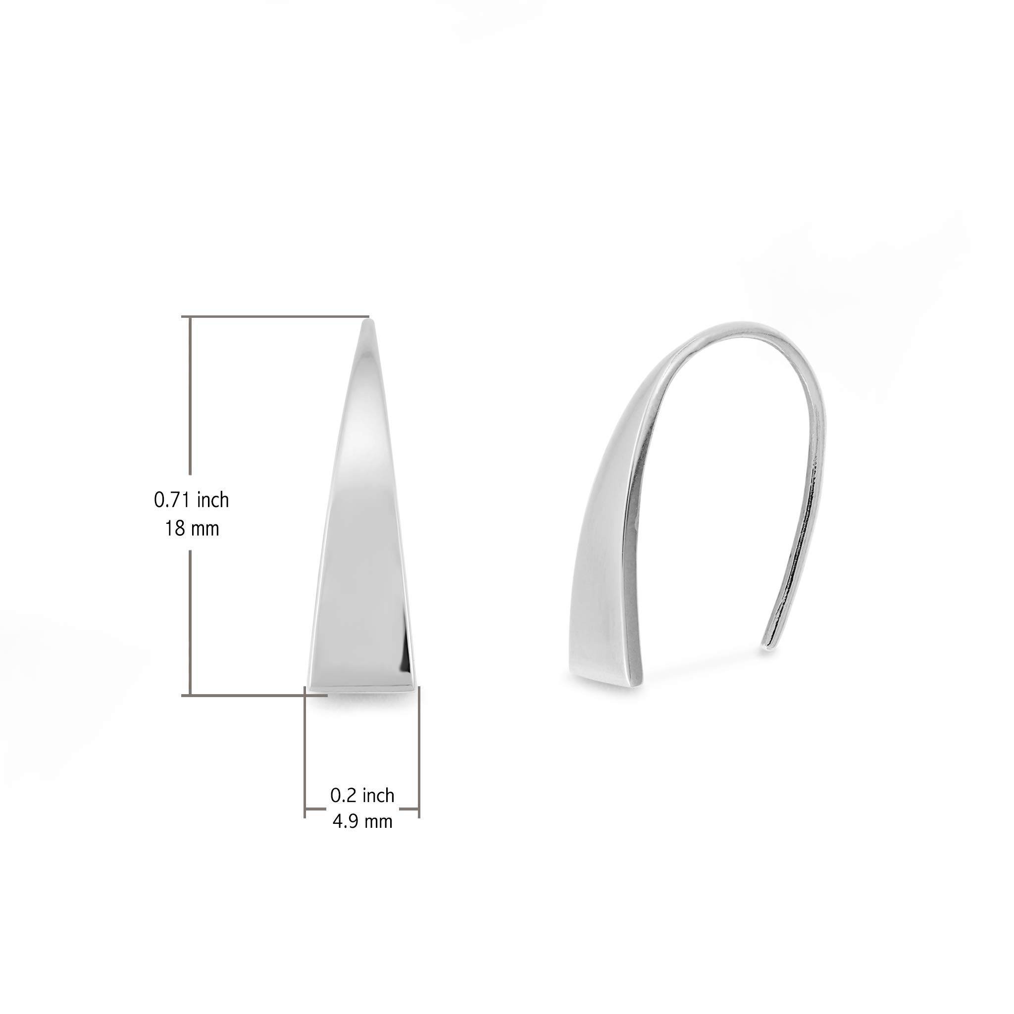 Boma Jewelry Sterling Silver Triangle Pull Through Hoop Earrings