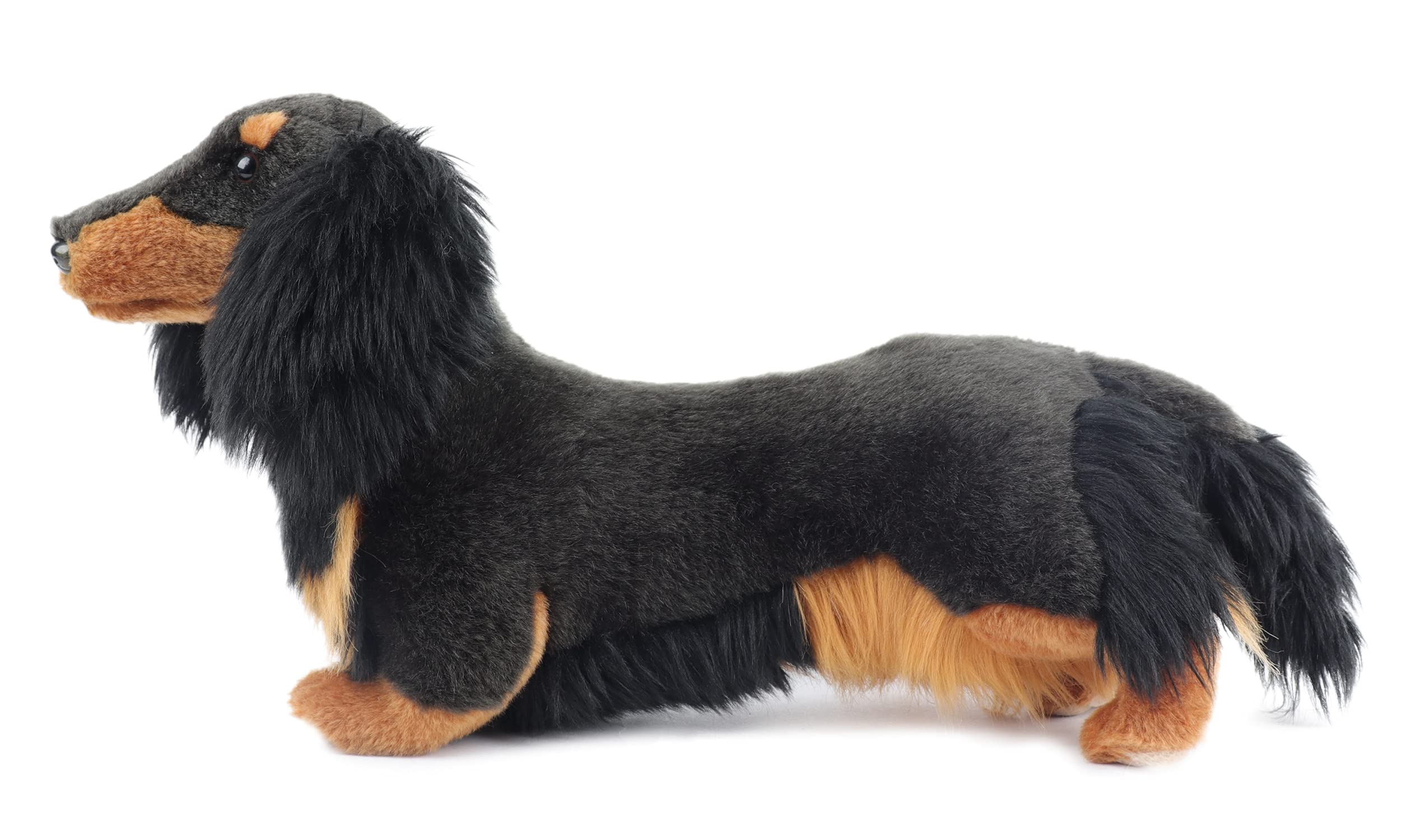 MY DOG Mini - Dachshund Longhair - Premium Dog Stuffed Animal - Lifelike & Realistic