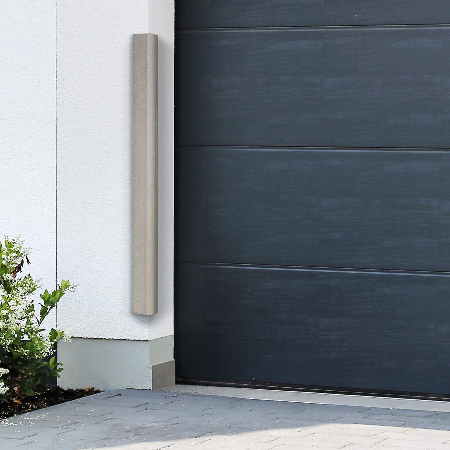 urbanhouse (2-Pack High-Density Corner Guard Edge Protector & Bumper for Parking Garages, Workshops, Baby Proofing Walls and Furniture - Neutral Grey, 24 Inches.
