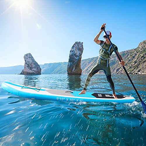 CADALENE Inflatable Stand Up Paddle Board with SUP Accessories, Inflatable Paddle Board for Adults & Youth of All Skill Levels (9.10ft Blue)