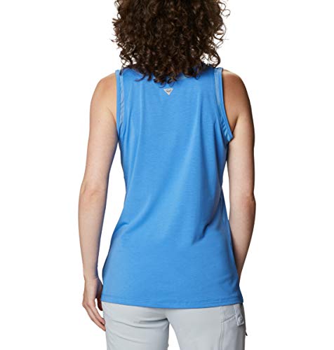Columbia Women’s PFG Slack Water Knit Tank Top, Moisture Wicking, Sun Protection, Dolphin, XX-Large