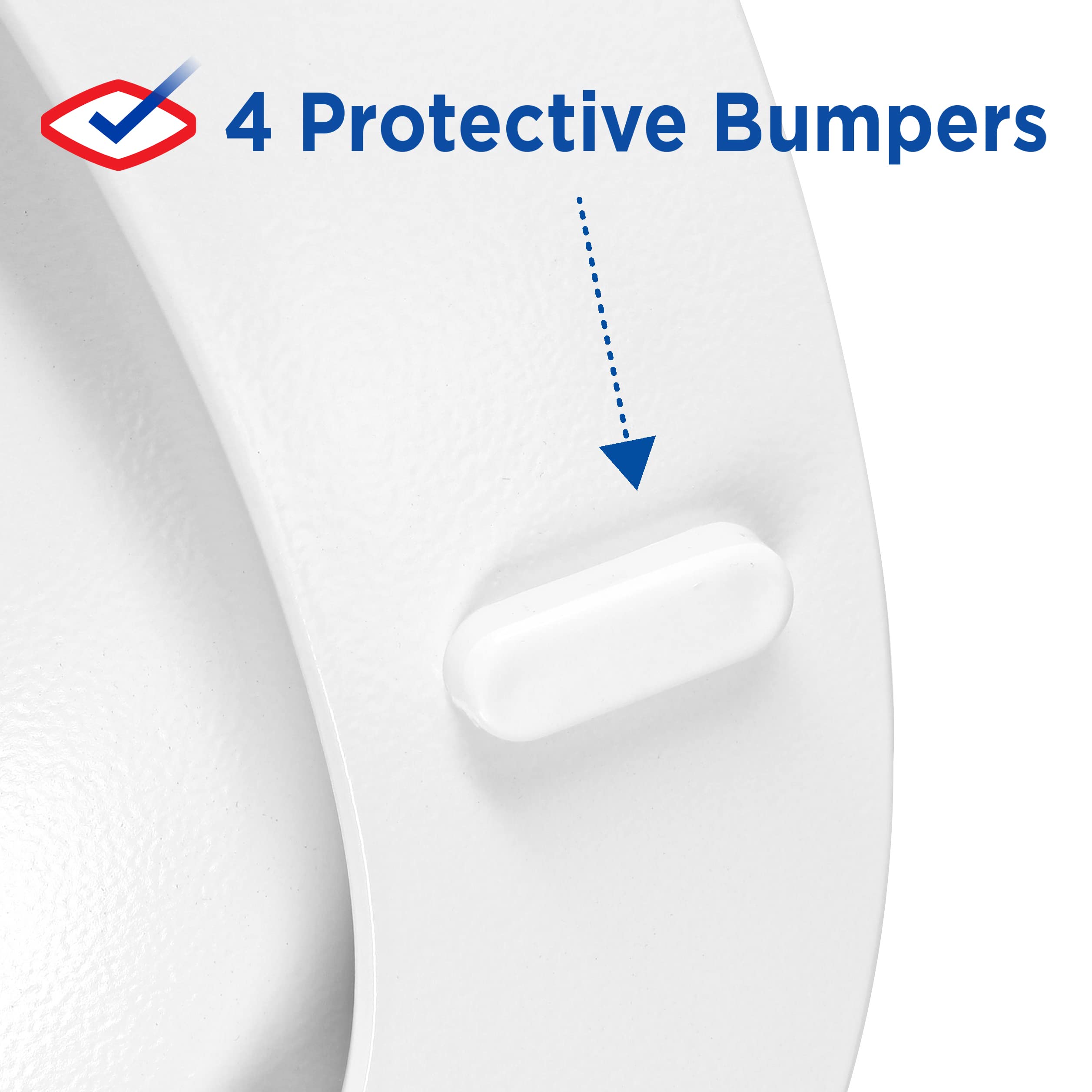 Clorox Round Wood Toilet Seat with Easy-Off Hinges-Wiggle Free Design β16.54 x 16.5 x 0.99 inches