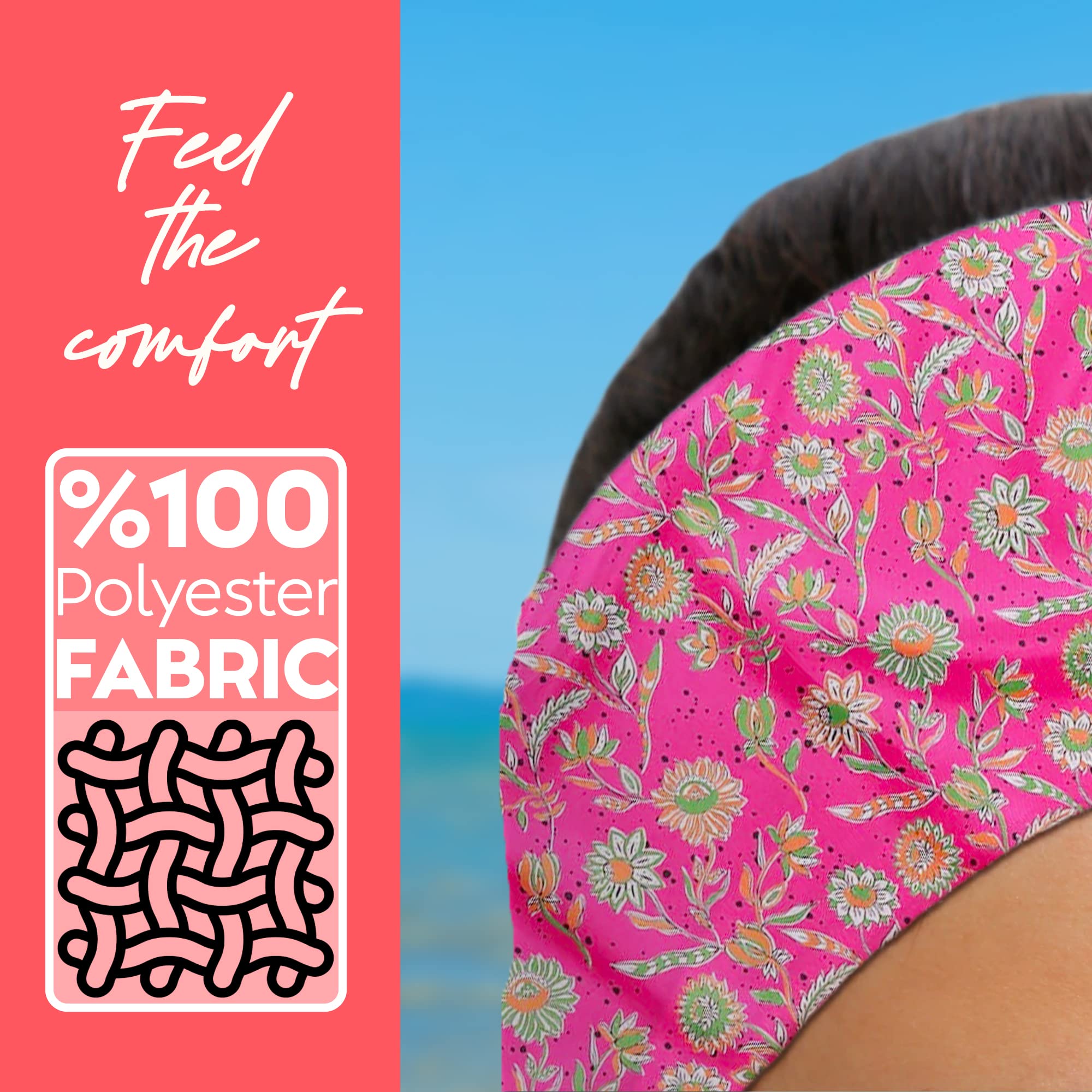 dscarf Womens Neck Scarf 21"x21" Small Square | Headband Scarf Ethnic Bandana Head Scarf Flowering Breathable Lightweight (Flowering Design 2)