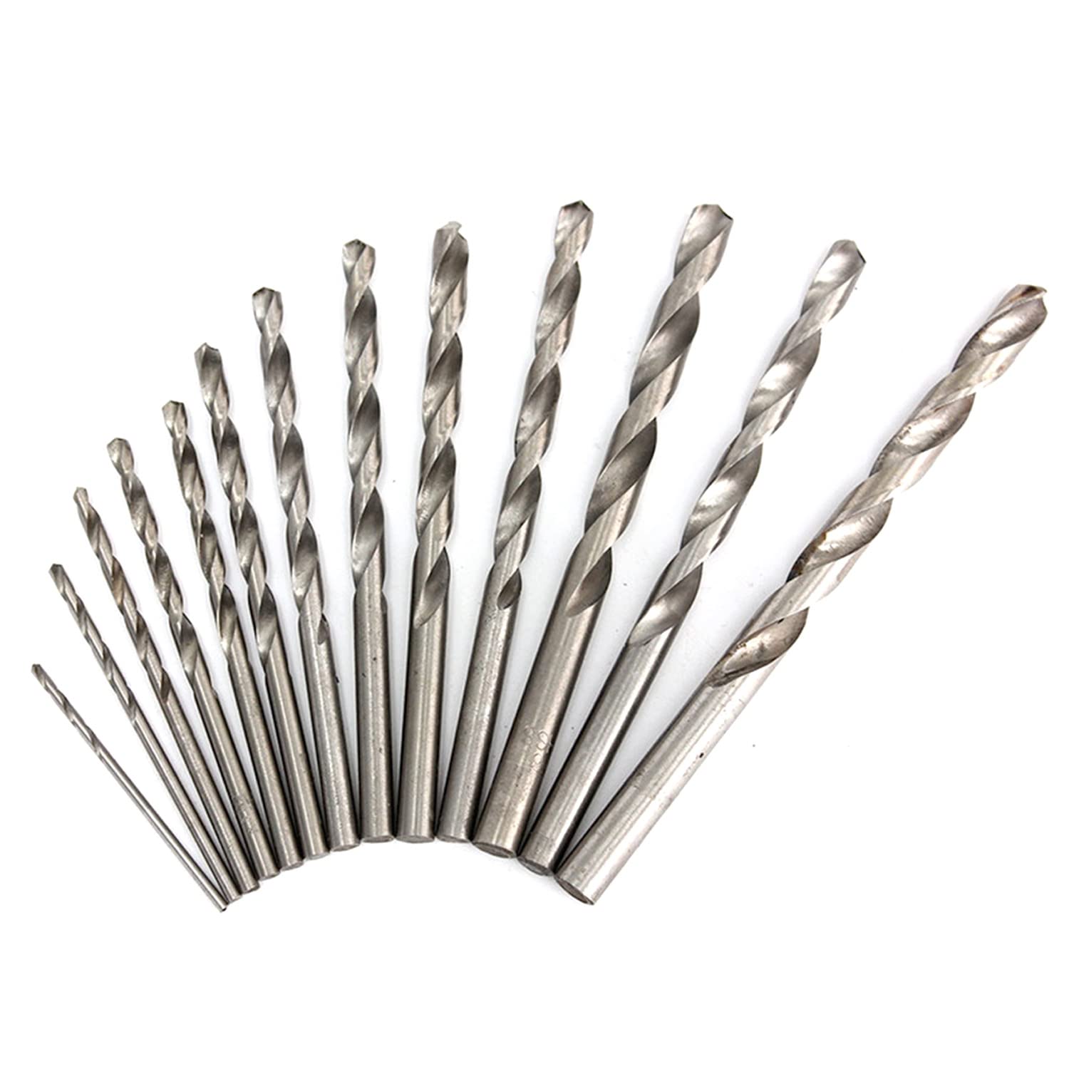DIDODI 13 Pcs Hex Shank Drill Bit Set (1.5mm-6.5mm) Titanium Twist High Speed Steel Drill Bits for Wood Plastic Aluminum Alloy