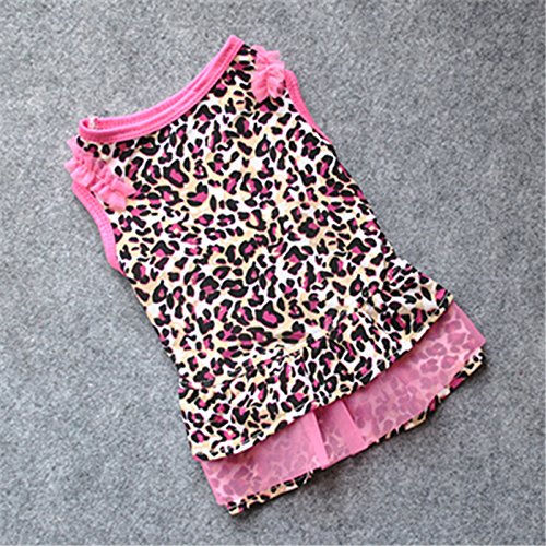 Ice Harnesses Puppy Apparel Summer Dog Cute Cat Dress Small Clothes Leopard Pet Clothes Puppy Coat
