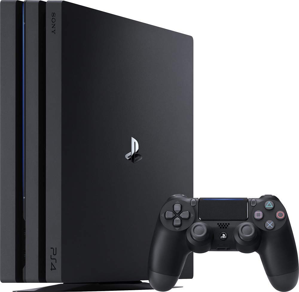 Playstation 4 Pro 2TB SSHD Console with Dualshock 4 Wireless Controller Bundle, 4K HDR, Playstation Pro Enhanced with Solid State Hybrid Drive (Renewed)