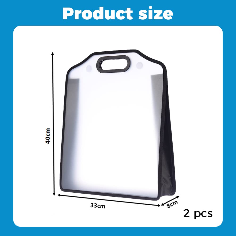 EliteZ 2pcs Large Art Portfolio with Handles, Art Portfolio Bags, Poster Storage, for Bulletin Boards, Artworks, Charts and Teaching Material