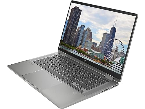 HP 2023 Convertible 2-in-1 Chromebook, 14" FHD IPS Touchscreen, Intel 11th i3 Processor Up to 4.0GHz, 8GB Ram, 128GB SSD, Fingerprint Reader, Super-Fast 6th Gen WiFi, Chrome OS, Dale Gray(Renewed)