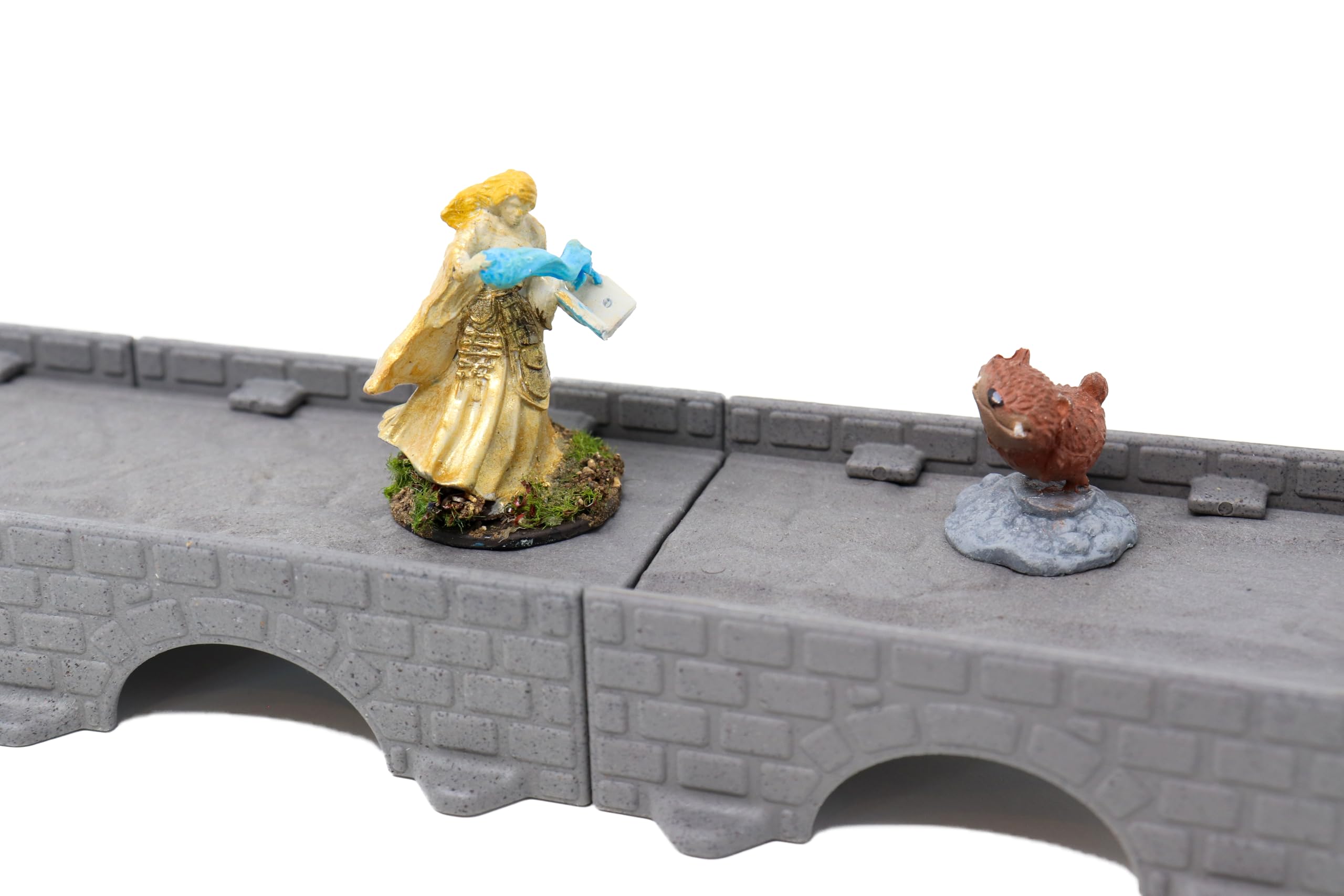 Stone Bridges Kit - Mini Dungeon Castle Cavern Terrain for RPGs, Dungeons & Dragons (DND), Pathfinder, War Gaming, and More! by DCD (21pcs, 3ft)
