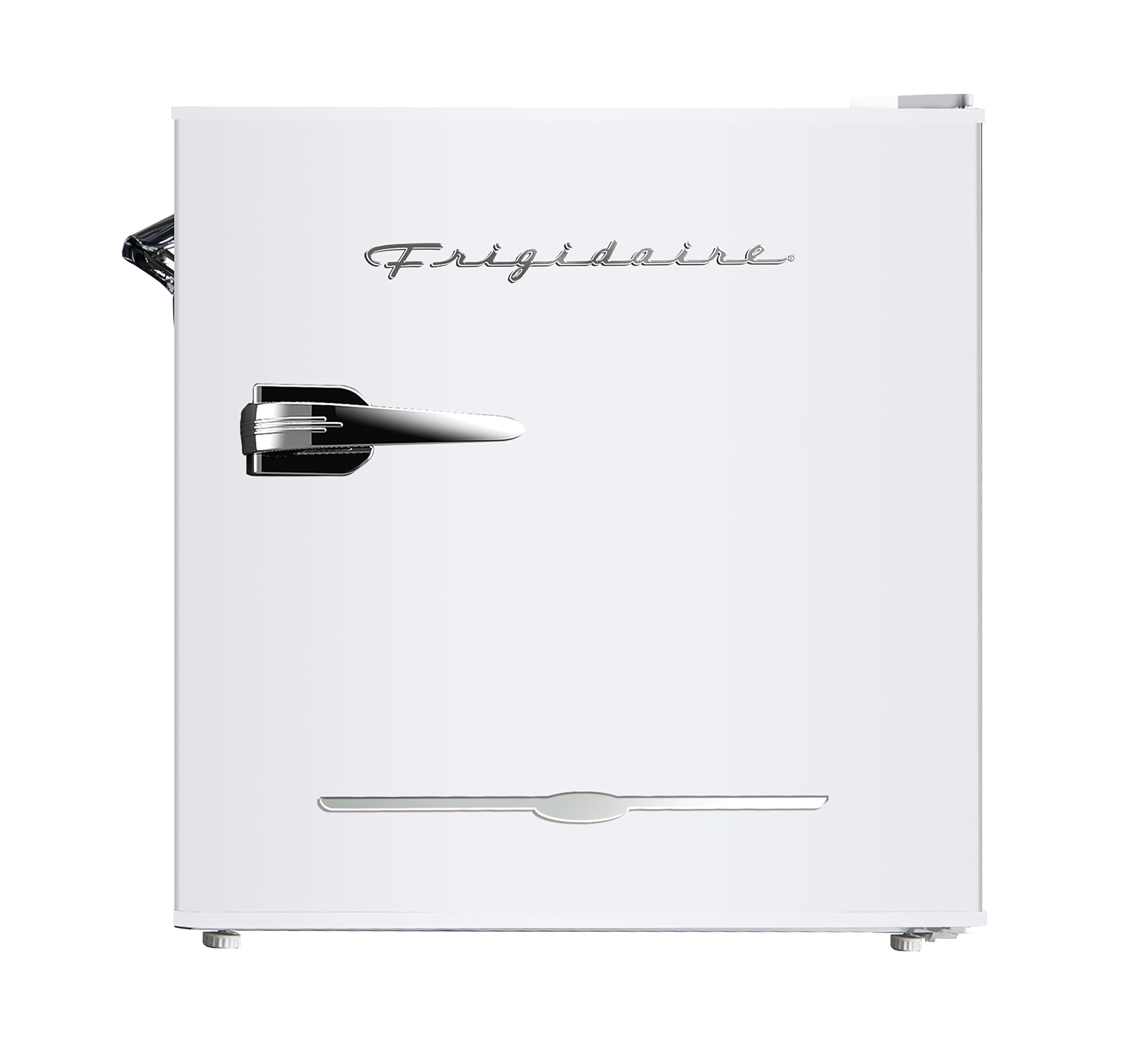 FRIGIDAIRE EFR176-White Retro Chiller, Countertop, Built-in Bottle Opener, Compact Refrigerator 1.6 cu ft, Mini Fridge for Office, Bedroom, Dorm Room or Cabin-16 D x 18" W x 18.5" H (White)