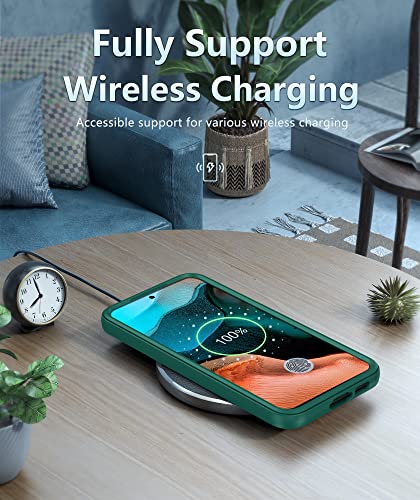 FNTCASE Samsung Galaxy S23+ 5G: Translucent Drop Proof Protection Phone Case | Dual Layer Rugged TPU Bumper Cover