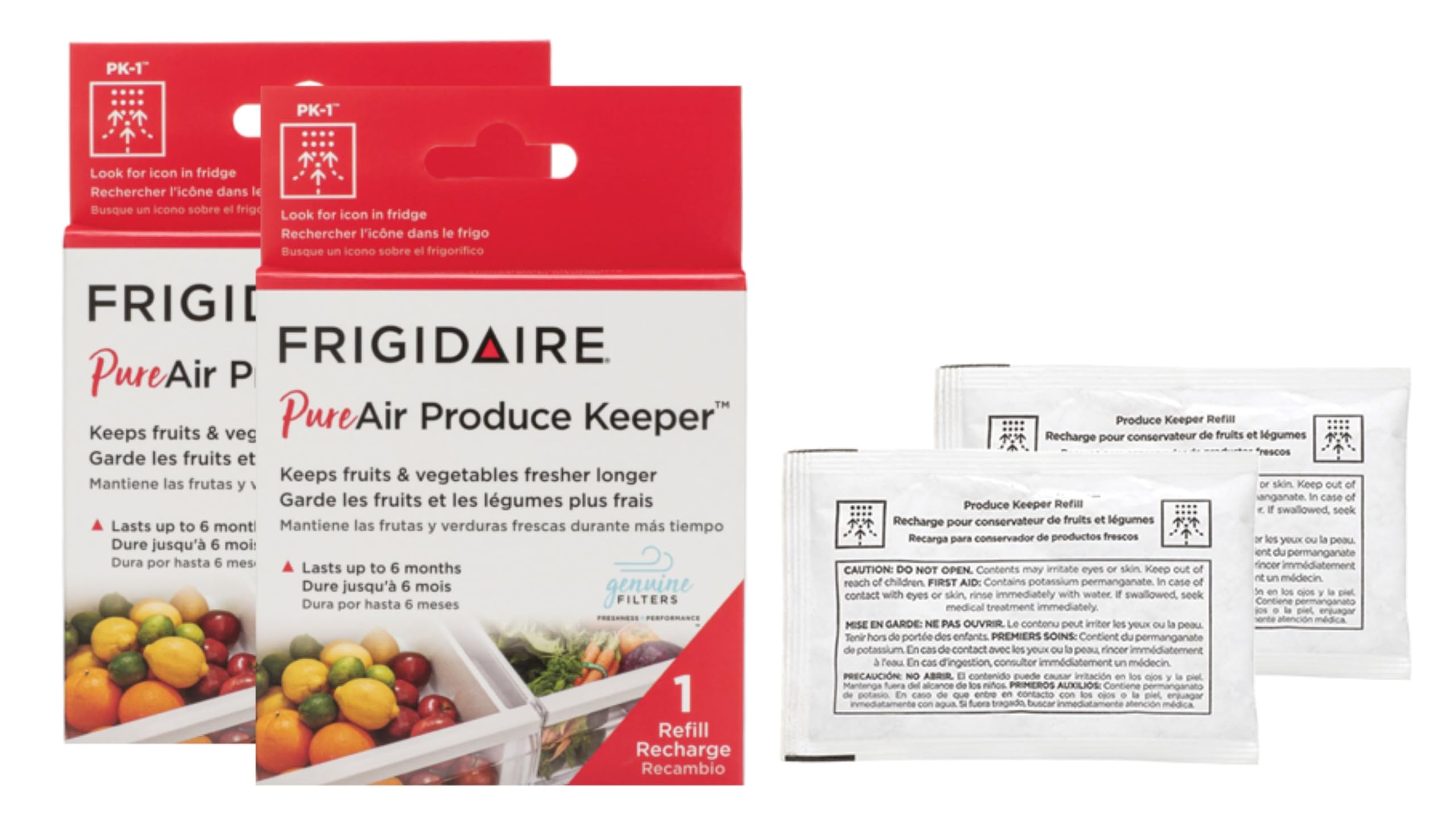 Frigidaire FRPAPKRF2PK FRPAPKRF Pure Air Pack of 2 Produce Keeper, White