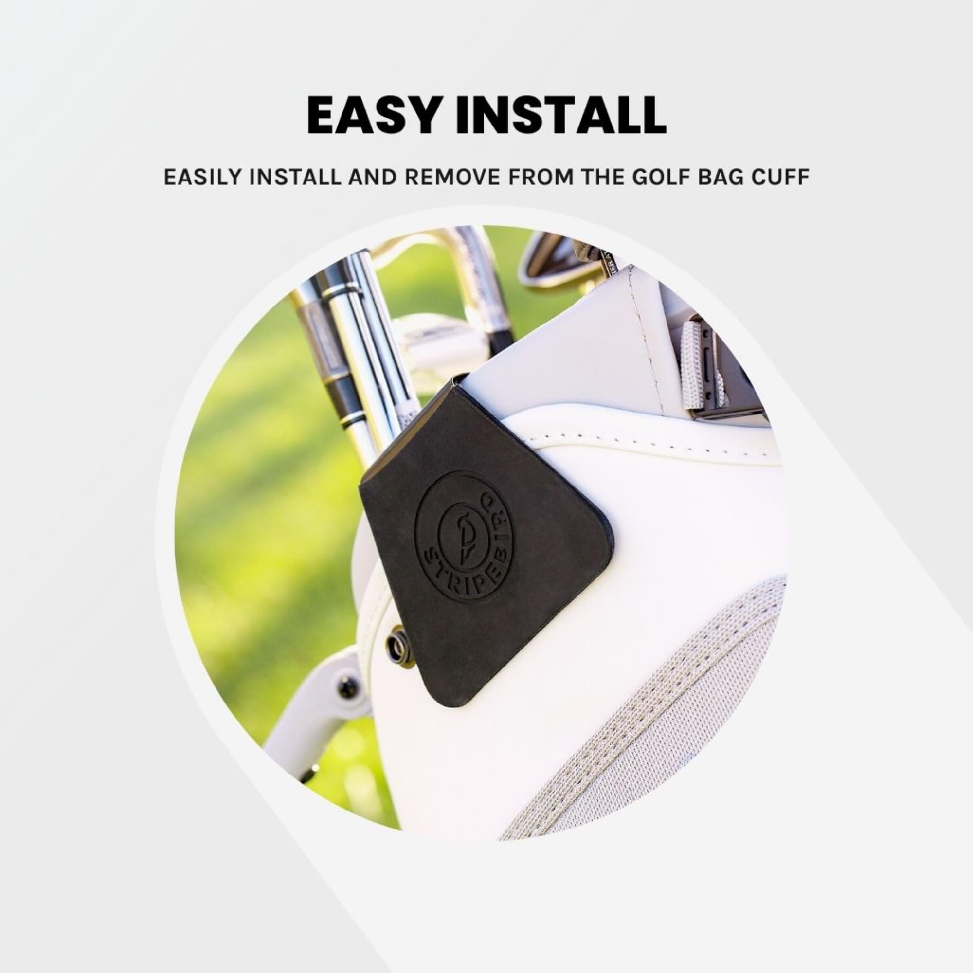 Stripebird - Golf Steel Hub for Magnetic Accessories (Stealth Black) - Golf Bag Attachment for Magnetic Products - Easily Access Magnetic Golf Accessories from Your Golf Bag (Black)
