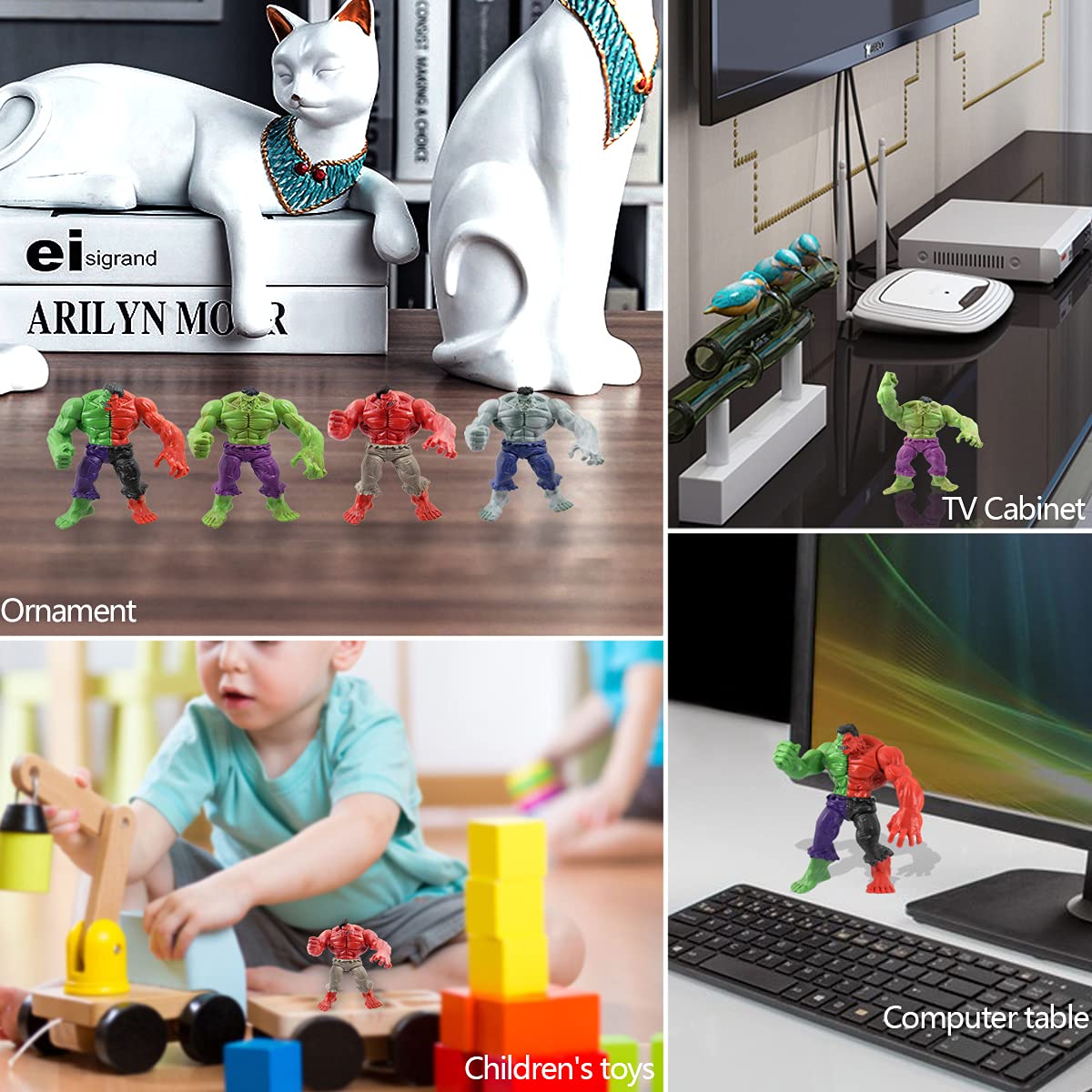 PSMILE Action Figure Garage Kit Action Figure PVC Figure Model 4Pack