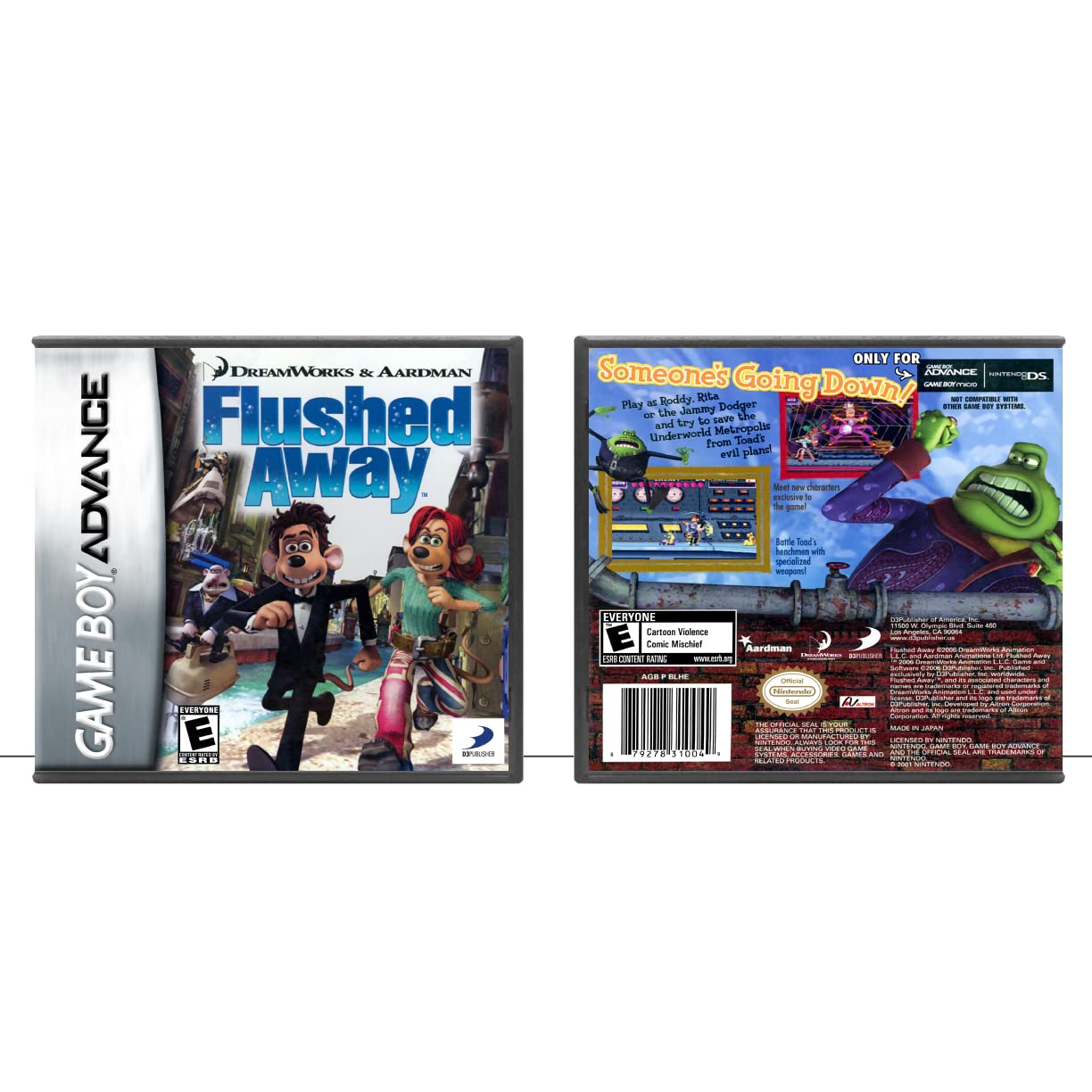 DreamWorks Flushed Away | (GBA) Game Boy Advance - Game Case Only - No Game