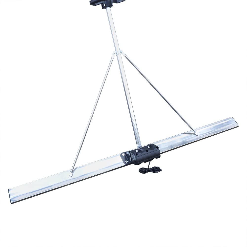 Electric Battery Powered Concrete Power Screed with 5 FT Stainless Steel Board 3000-6000RPM Speed, Efficient & Portable