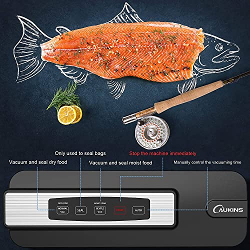 CAUKINS Food Vacuum Sealer Machine: Sous Vide Vacuum Sealer Automatic Vacuum Sealer Portable Vacuum Sealer For Food