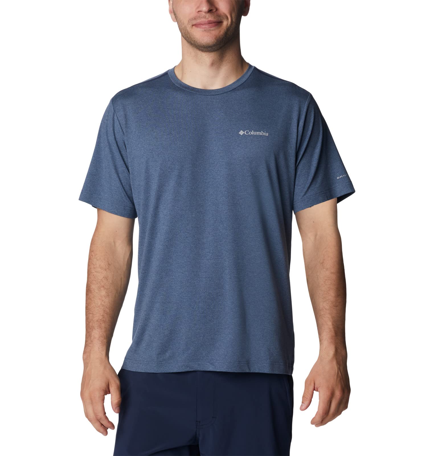 Columbia Men's Tech Trail Crew Neck, Dark Mountain Heather, 2X Tall