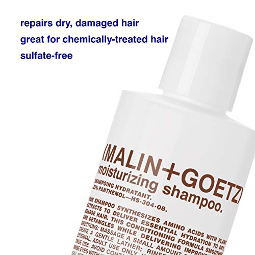 Malin + Goetz Moisturizing shampoo – clarifying, unisex natural shampoo to cleanse & hydrate. vegan and cruelty-free, 8 Fl Oz (Pack of 1)