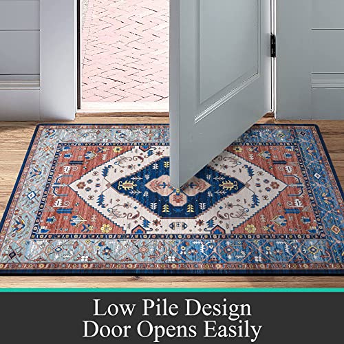 Pauwer Boho Kitchen Rugs Sets of 3 Farmhouse Kitchen Runner Rugs and Mats Non Skid Washable Kitchen Mats for Floor Cushioned Waterproof Kitchen Floor Mat Laundry Room Area Rug Runner Carpet